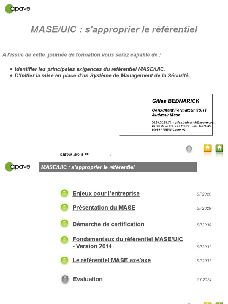 QSE 049 Support Mase | PDF | Audit | Compétence (Ressources humaines)