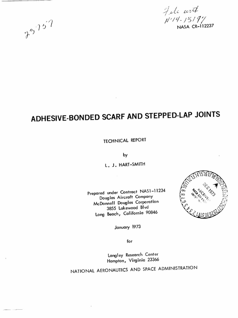 NASA CR-112237 Hart-Smith Scarf & Stepped-Lap | PDF