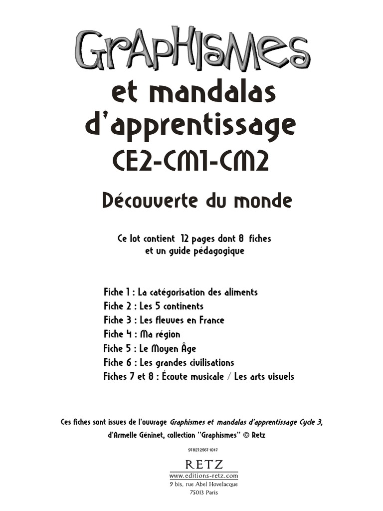Et Mandalas D'apprentissage: CE2-CM1-CM2 | PDF | Apprentissage | Pédagogie