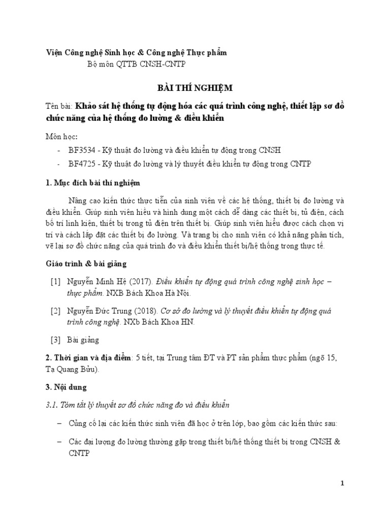 BF4725 - TN Bài 2 - So Do Chuc Nang Do Va ĐK | PDF