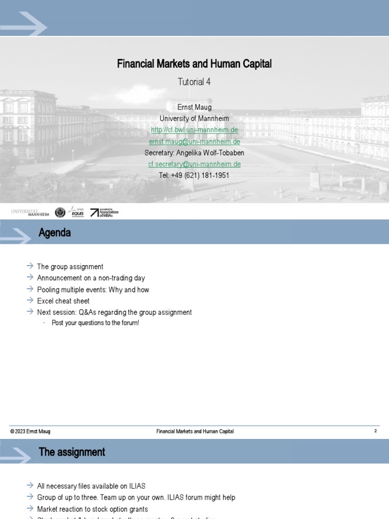 FIN 455 Tutorial Session 4 | PDF | Option (Finance) | Financial Markets