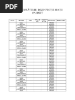 Grafic de Curatenie Si Dezinfectie | PDF