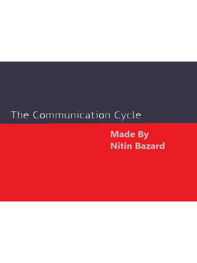 communication cycle ppt | PDF