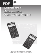 Sharp EL-531WH Calculator Guide | PDF | Fraction (Mathematics) | Calculator