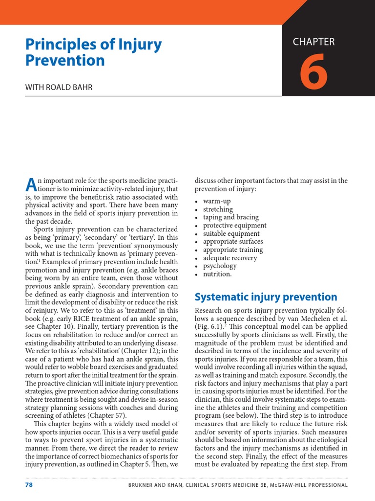 Principles of Sports Injury Prevention | PDF | Flexibility (Anatomy ...