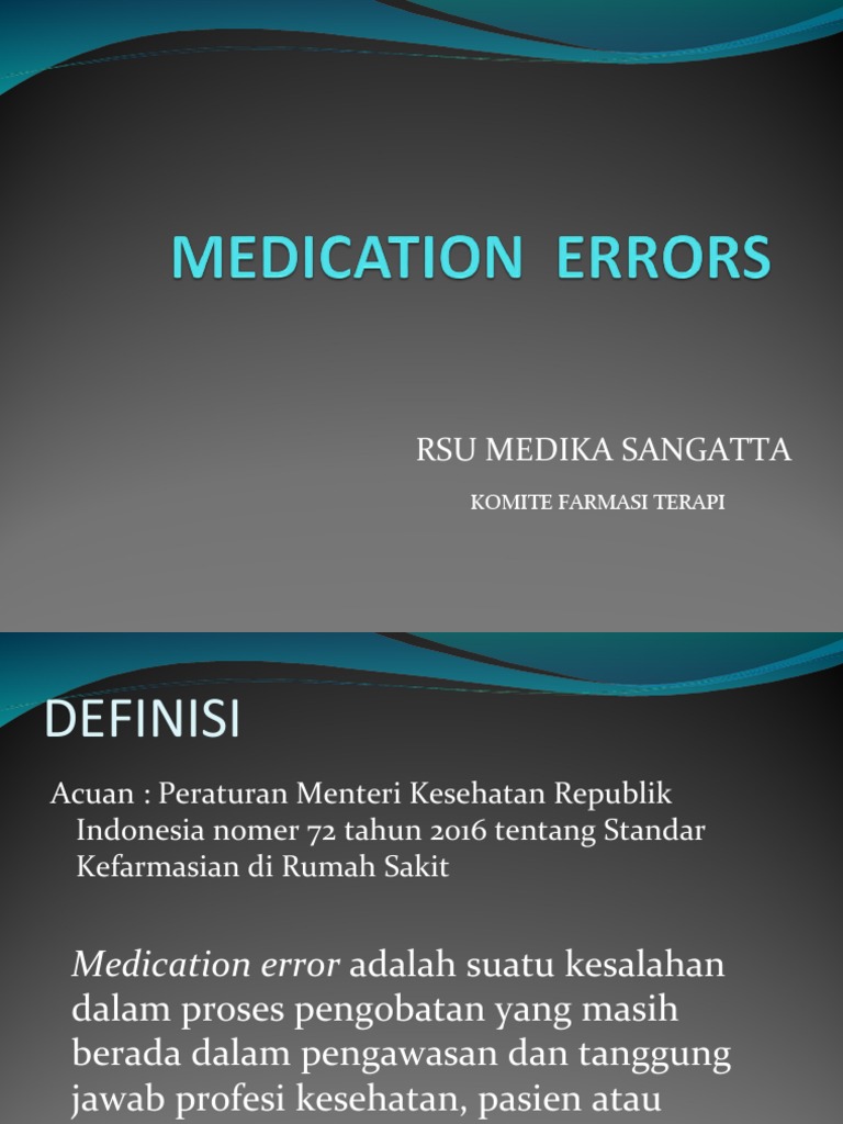 Medication Error FIX | PDF