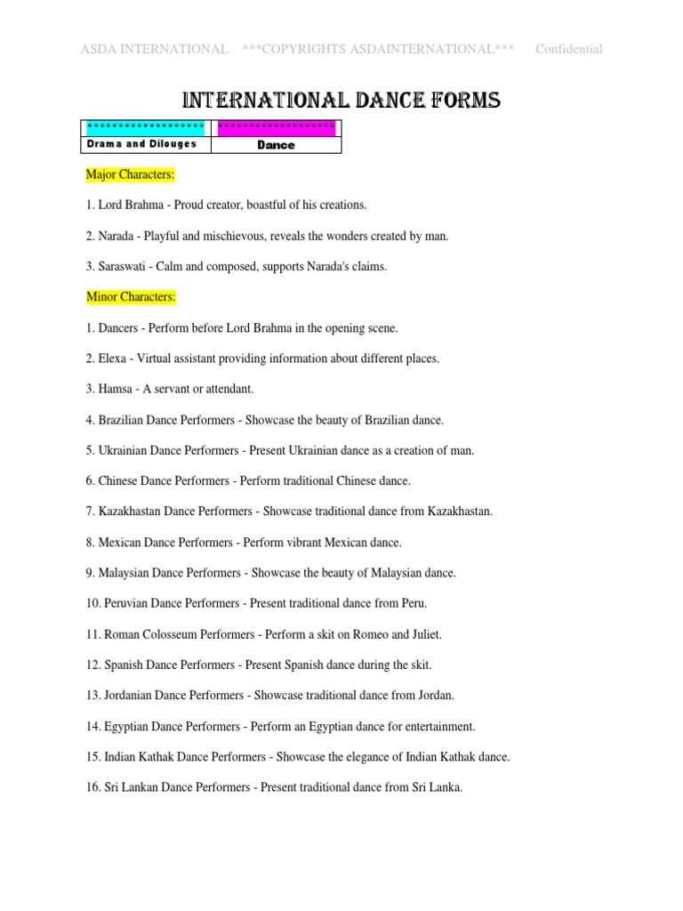 International Dance Forms Revised | PDF | Dances | Hindu Deities