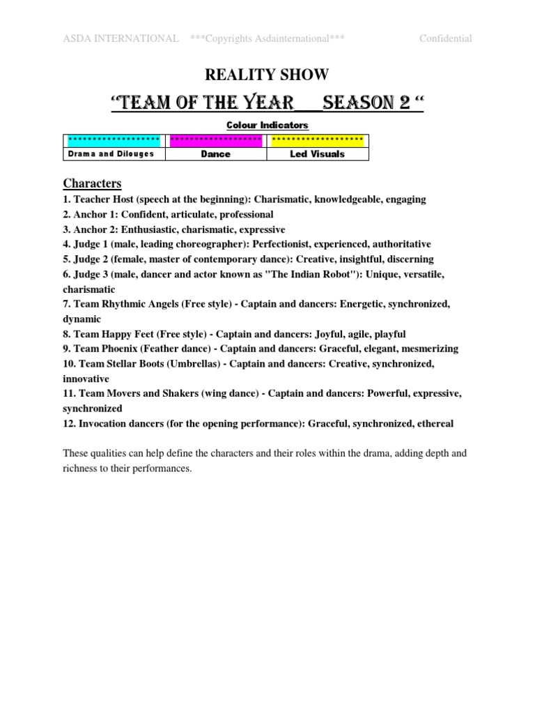 Reality Show Revised Script | PDF | Dances | Ballet