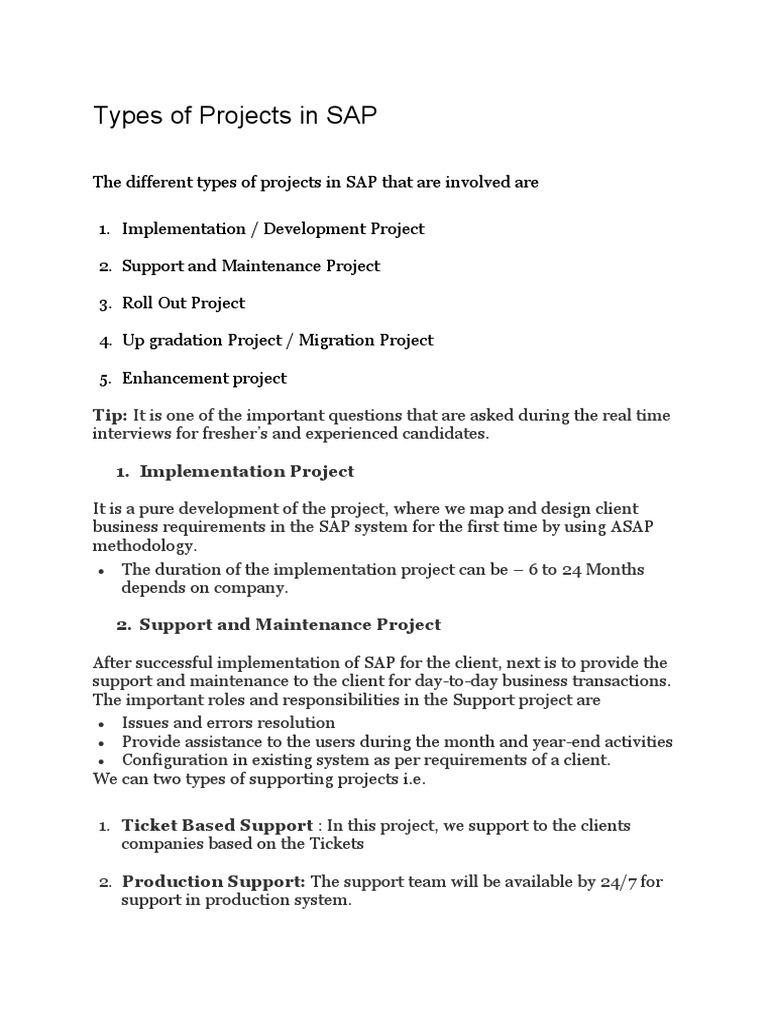 SAP Projects | Download Free PDF | Computer Engineering | Software Engineering