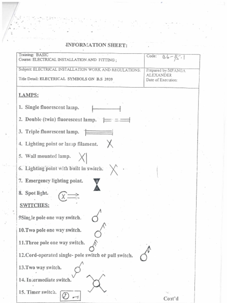 BS 3939 Electrical Symbols | PDF