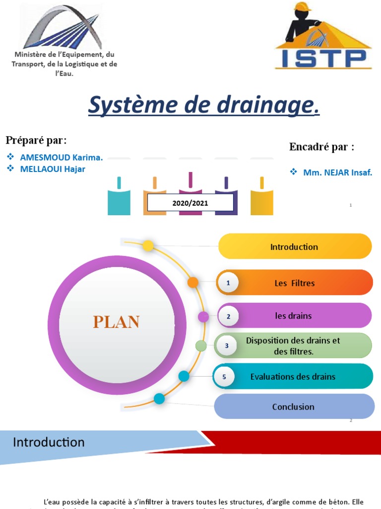 Systéme de Drainage | PDF | Barrage | Filtration