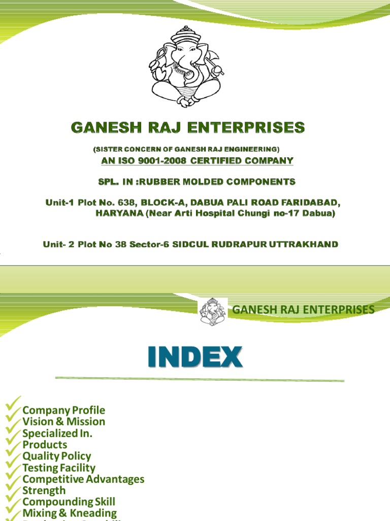 Ganesh Raj Enterprises Profile Updated | PDF | Chemical Substances | Building Materials