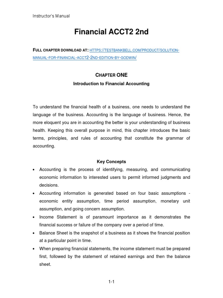 Solution Manual For Financial Acct2 2nd Edition by Godwin | PDF ...