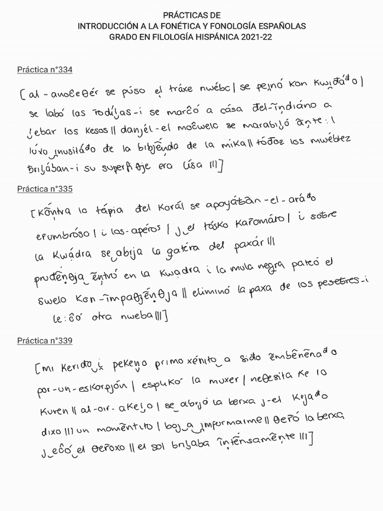 Prácticas Fonética | PDF