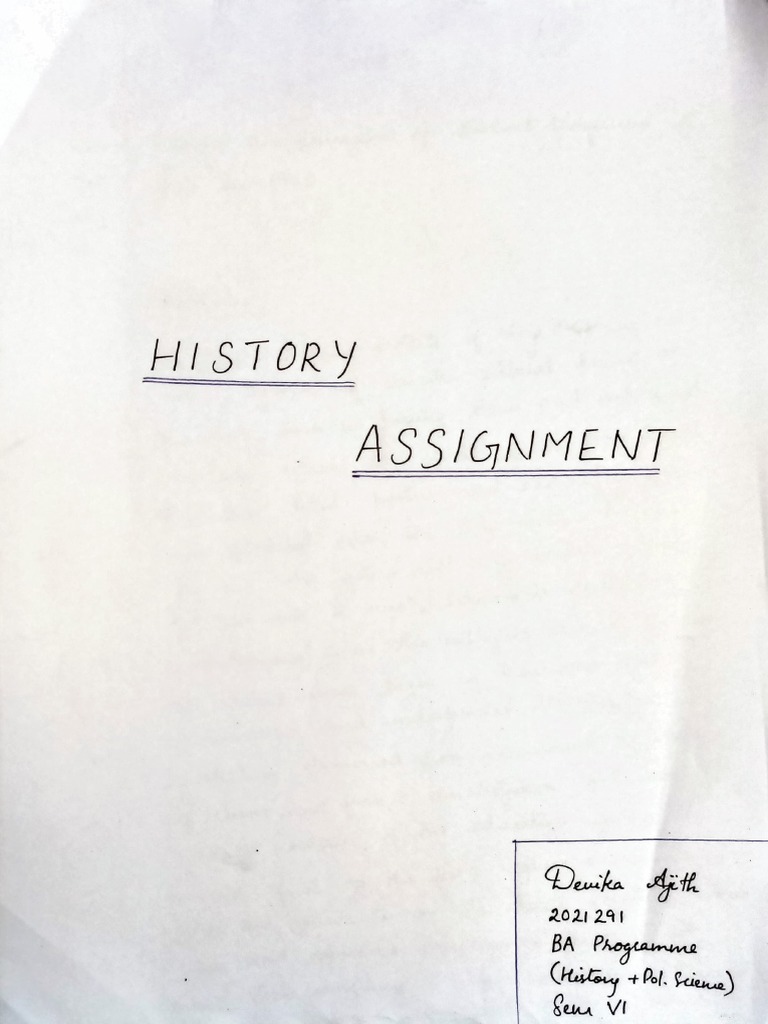 History Assignment Sem-6 | PDF