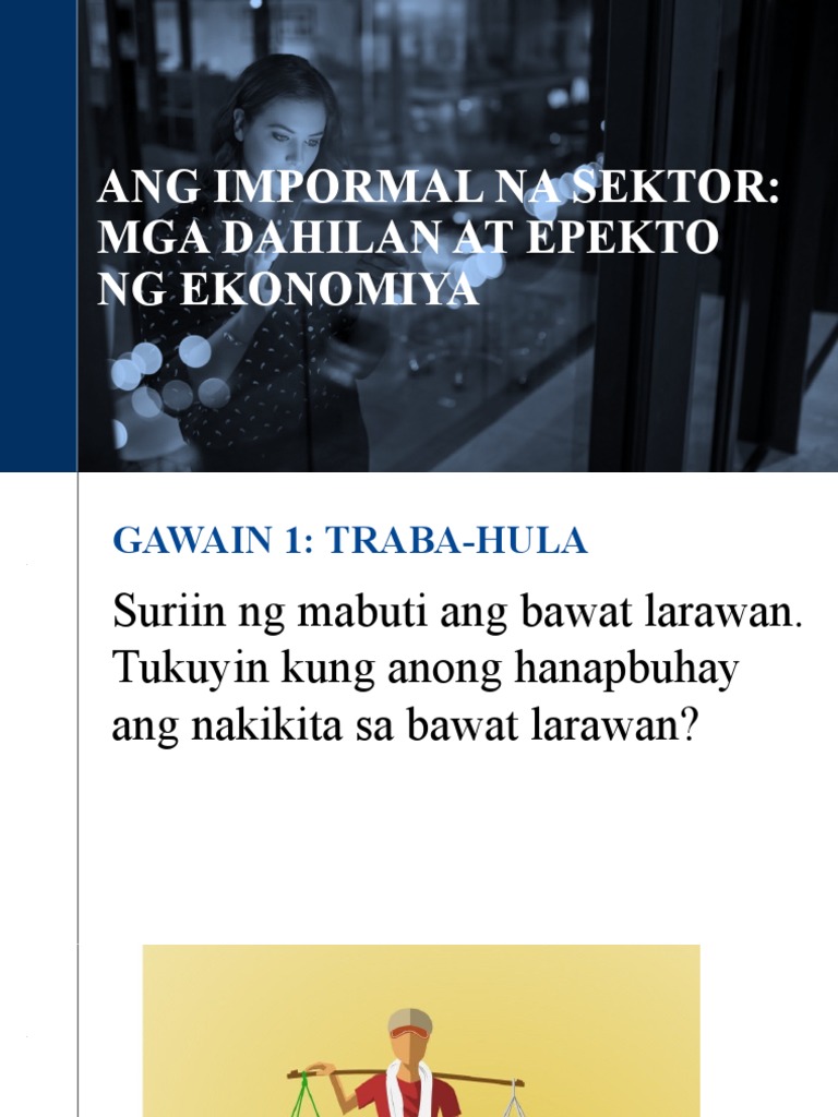 Lesson 5. Ang Impormal Na Sektor | PDF