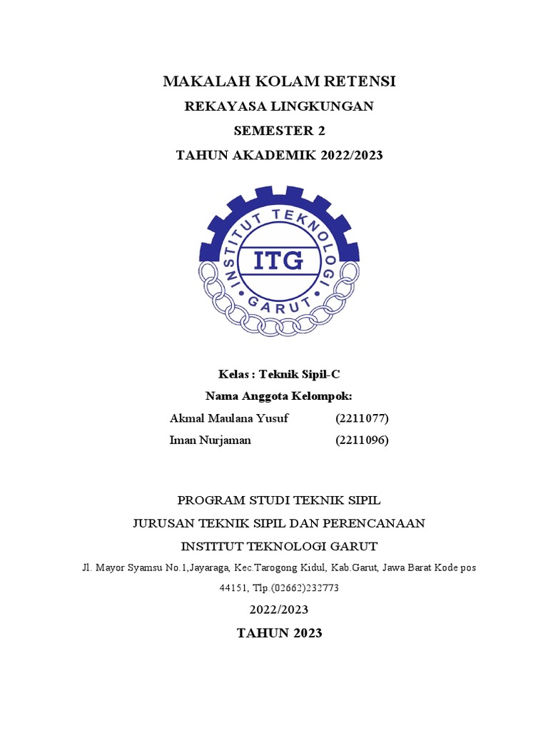 Definisi dan Fungsi Kolam Retensi | PDF