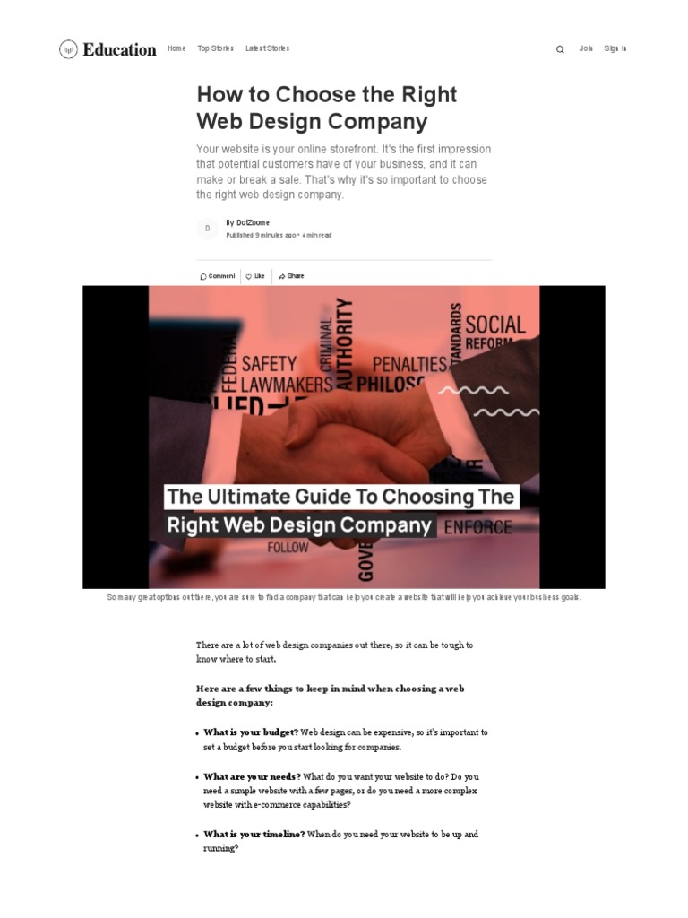 How To Choose The Right Web Design Company | PDF | Web Design | World ...