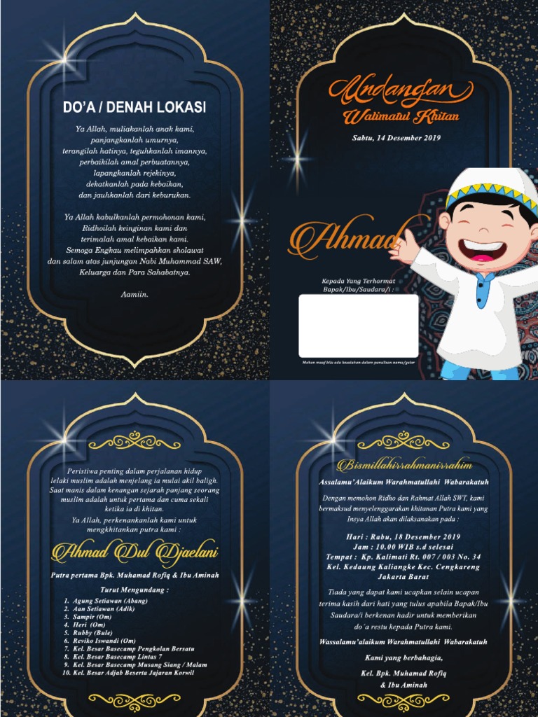 Design undangan khitanan 1 | PDF