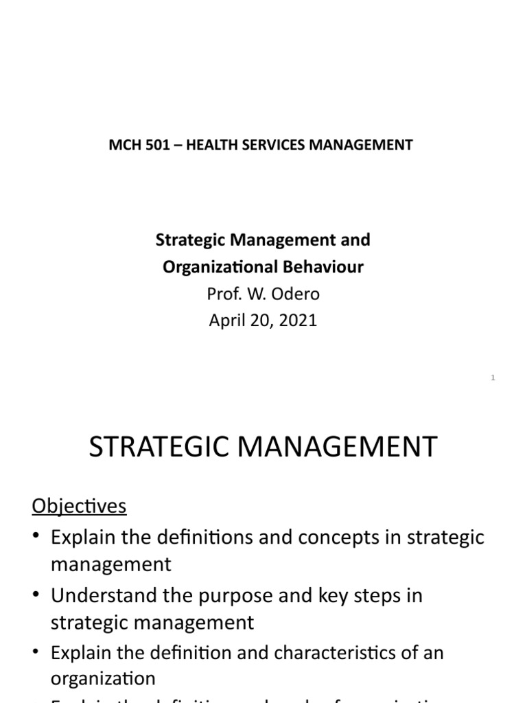 Strategic Management | PDF | Strategic Management | Organizational ...