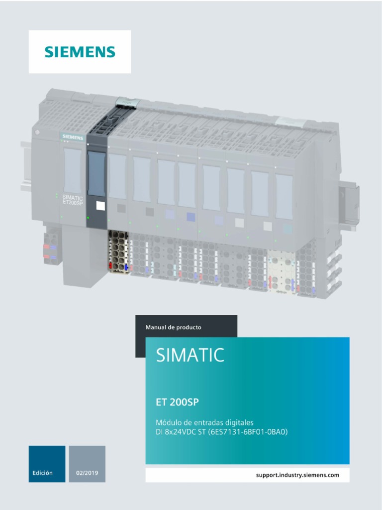 Siemens ET200SP DI 8x24VDC ST (6ES7131-6BF01-0BA0) | PDF | Internet ...