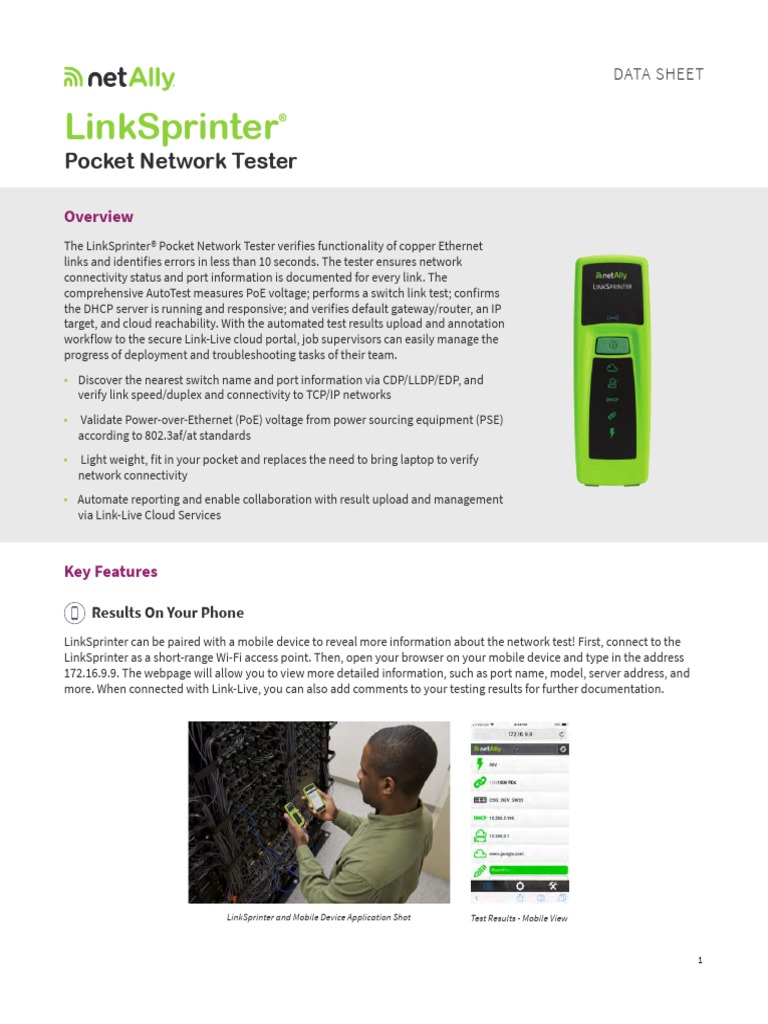 netAlly-LinkSprinter-DataSheet | PDF | Computer Network | Network Switch
