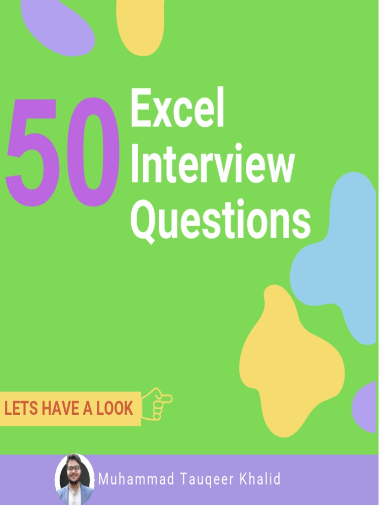 Top 50 Excel Interview Questions | PDF | Microsoft Excel | Software Engineering