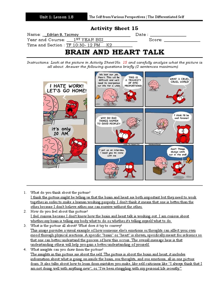 Heart and Brain: Insights on Self | PDF | Career & Growth | Self ...