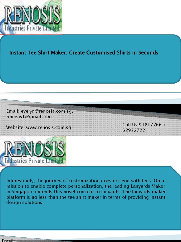Custom T-Shirt and Lanyard Maker | PDF