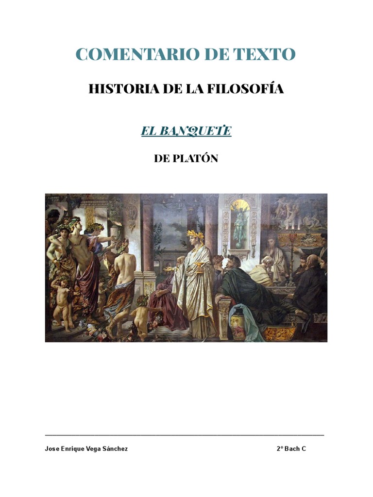 El Banquete | PDF | Platón | Simposio (Platón)