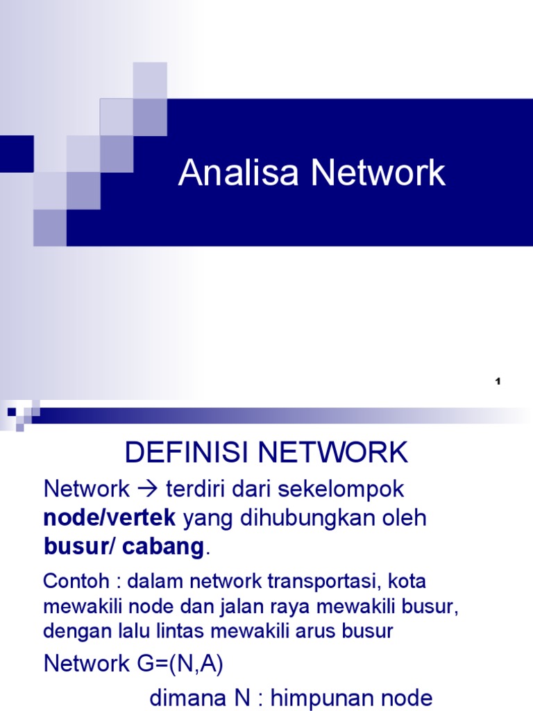 Analisis Jaringan dan Metode Optimasi | PDF