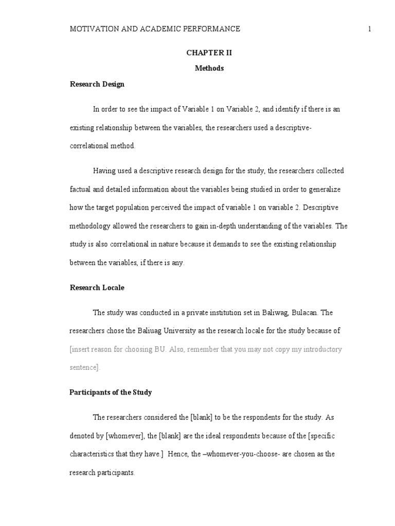Chapter 2 Methods Writing Guide Part 1 | PDF | Questionnaire ... Chapter 2 Methods Writing Guide Part 1 | PDF | Questionnaire ...
