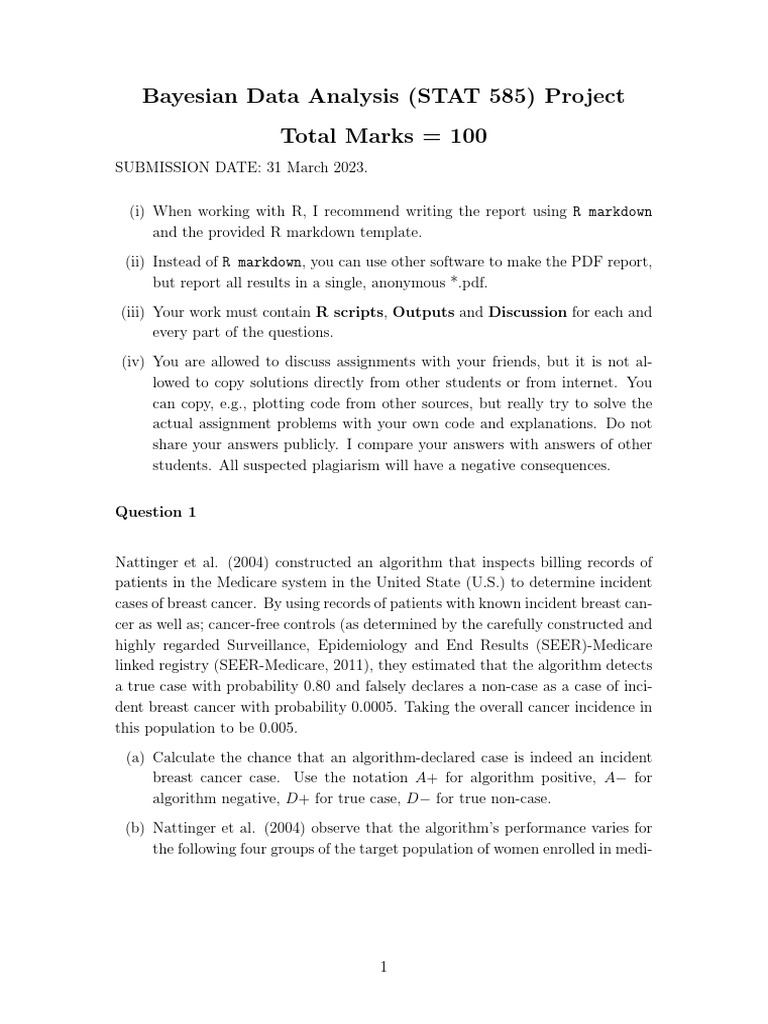 Project Questions For STAT 585 | PDF | Regression Analysis | Dependent And Independent Variables