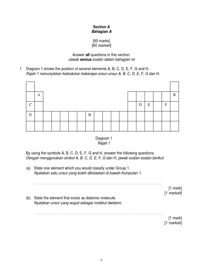 Trial SPM Chem Paper 2 Set 2 | PDF