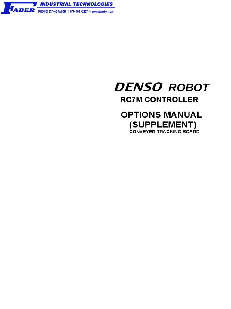 DENSO - Robotics - RC7M Conveyer Tracking Board | PDF | Shutter (Photography) | Power Supply