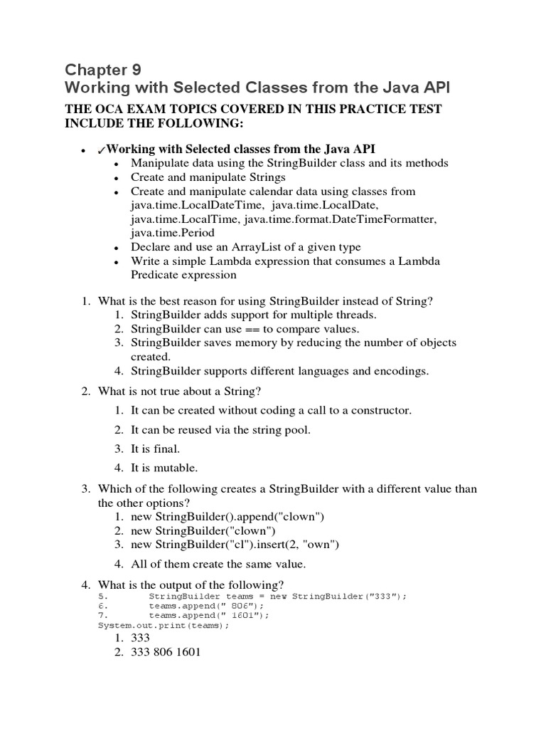 Chapter 9 String Build.. | PDF | String (Computer Science) | Java (Programming Language)
