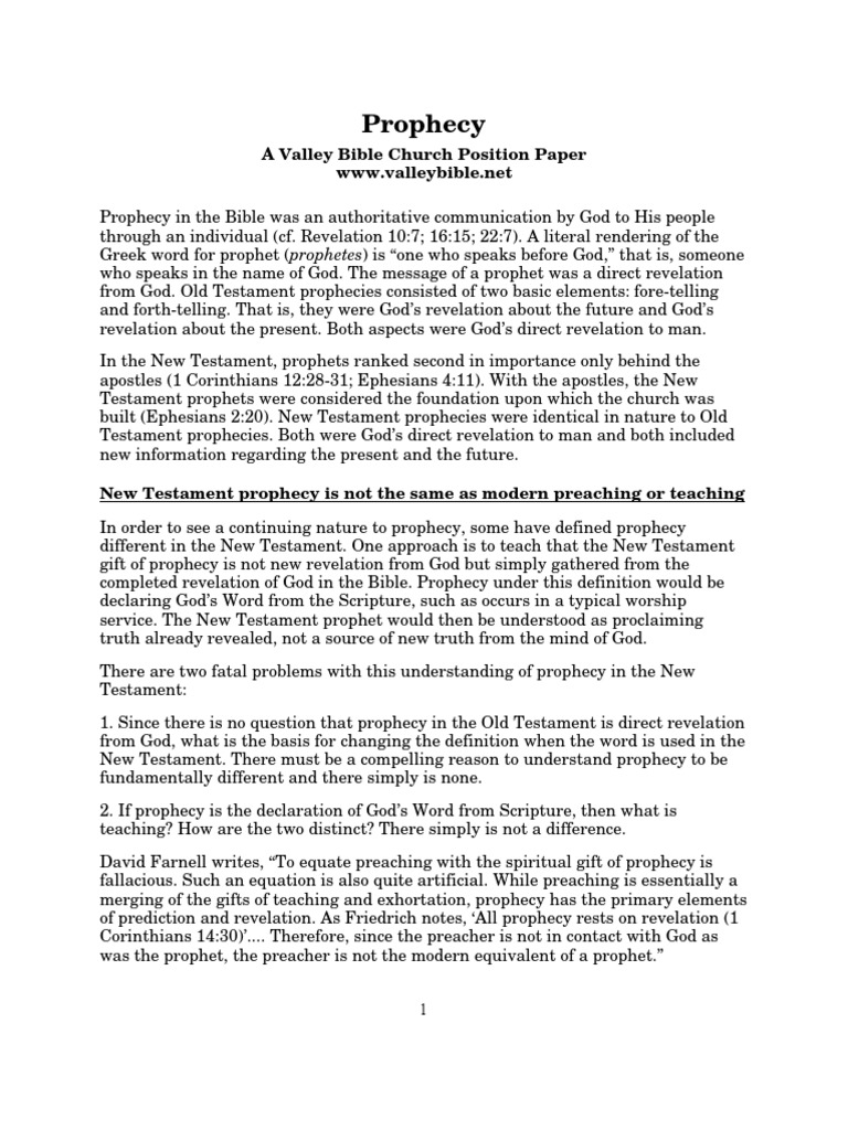 Prophecy | PDF | Revelation | Prophet