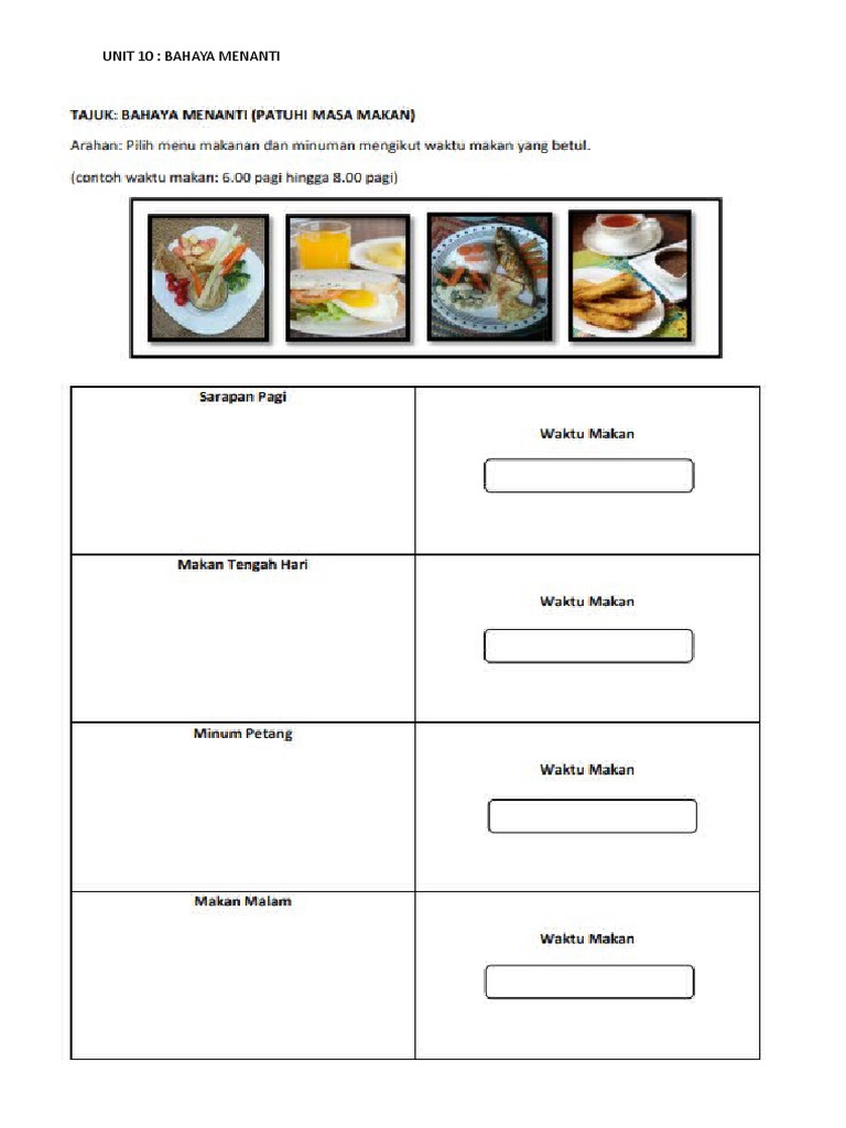 Modul PJPK Tahun 2 - (Unit 10 Bahaya Menanti) | PDF
