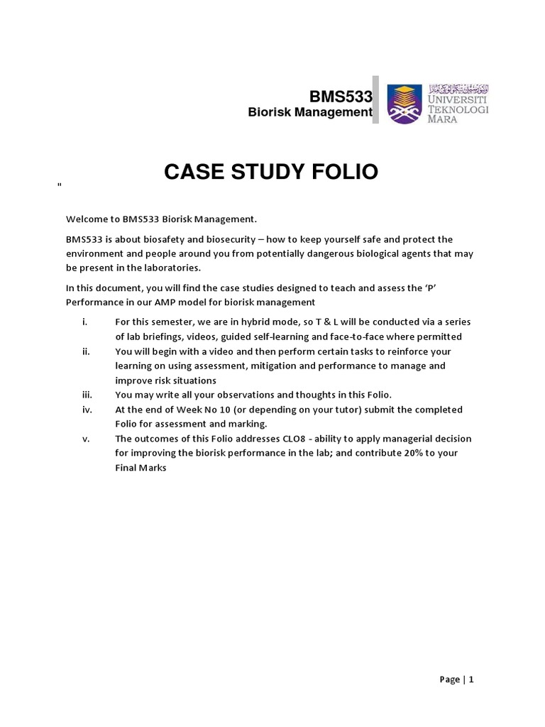 BMS533 Case study 5 Emergency Response Plan | PDF | Laboratories | Safety