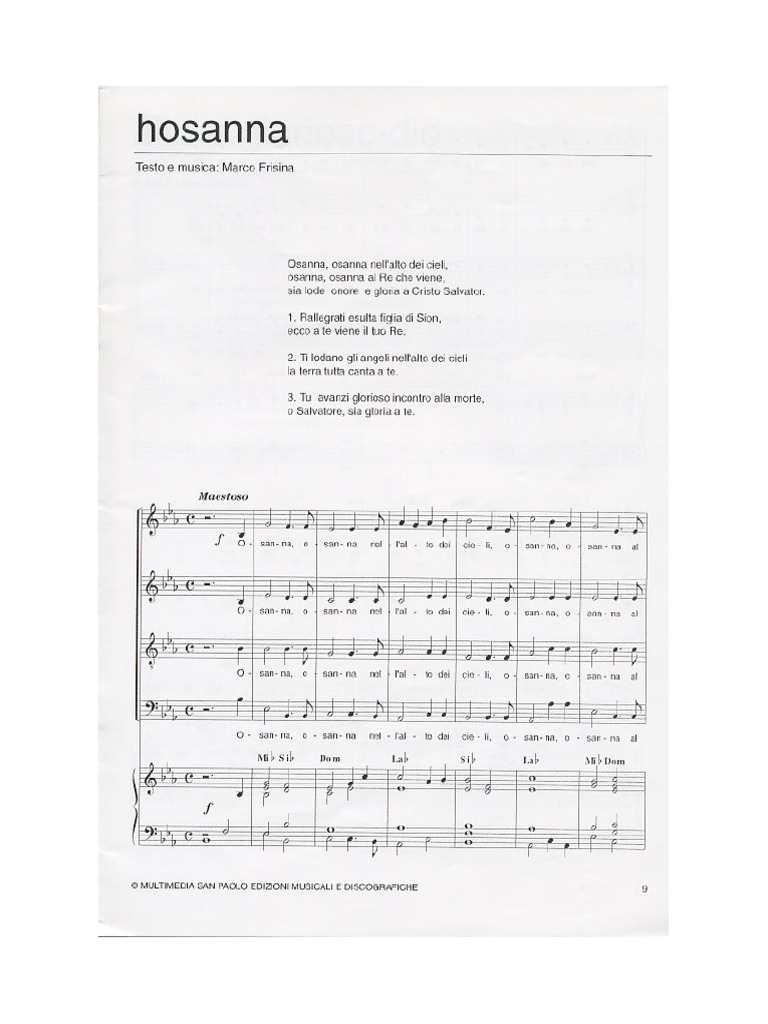 Hosanna Frisina | PDF
