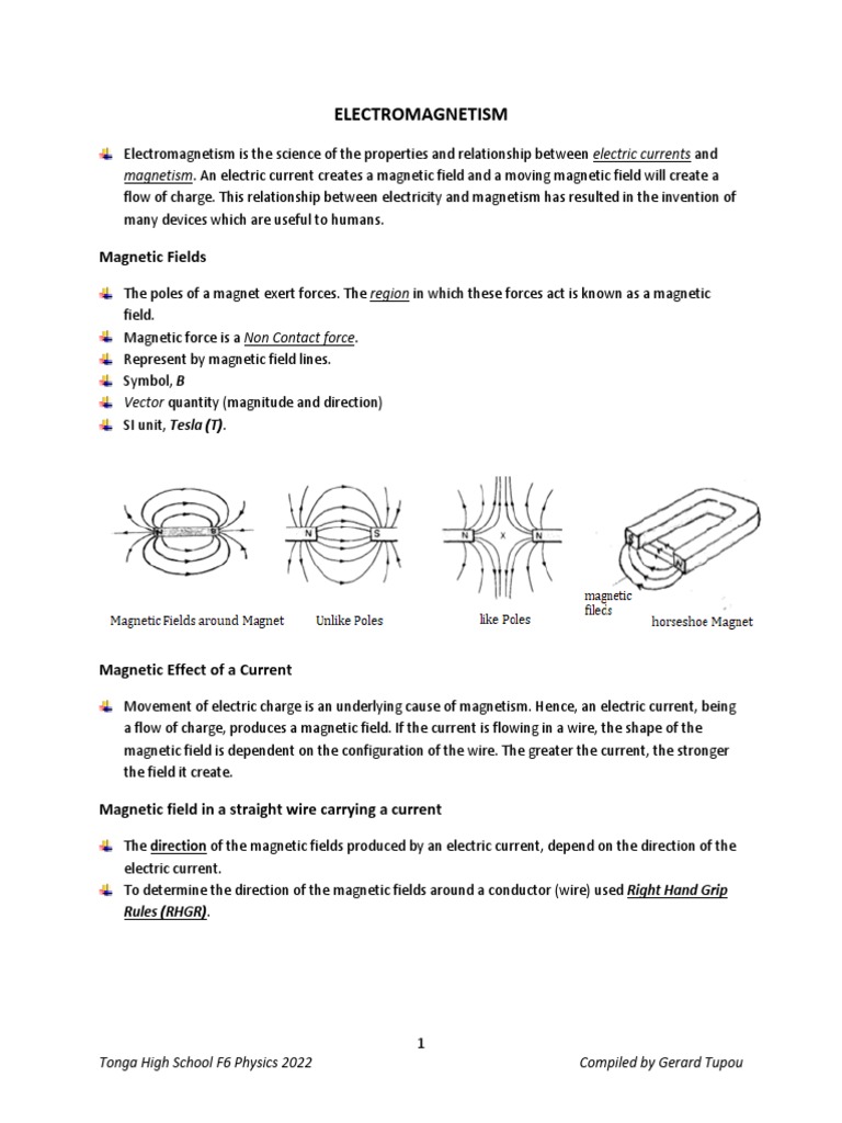 7c. ELECTROMAGNETISM | Download Free PDF | Magnetic Field | Force