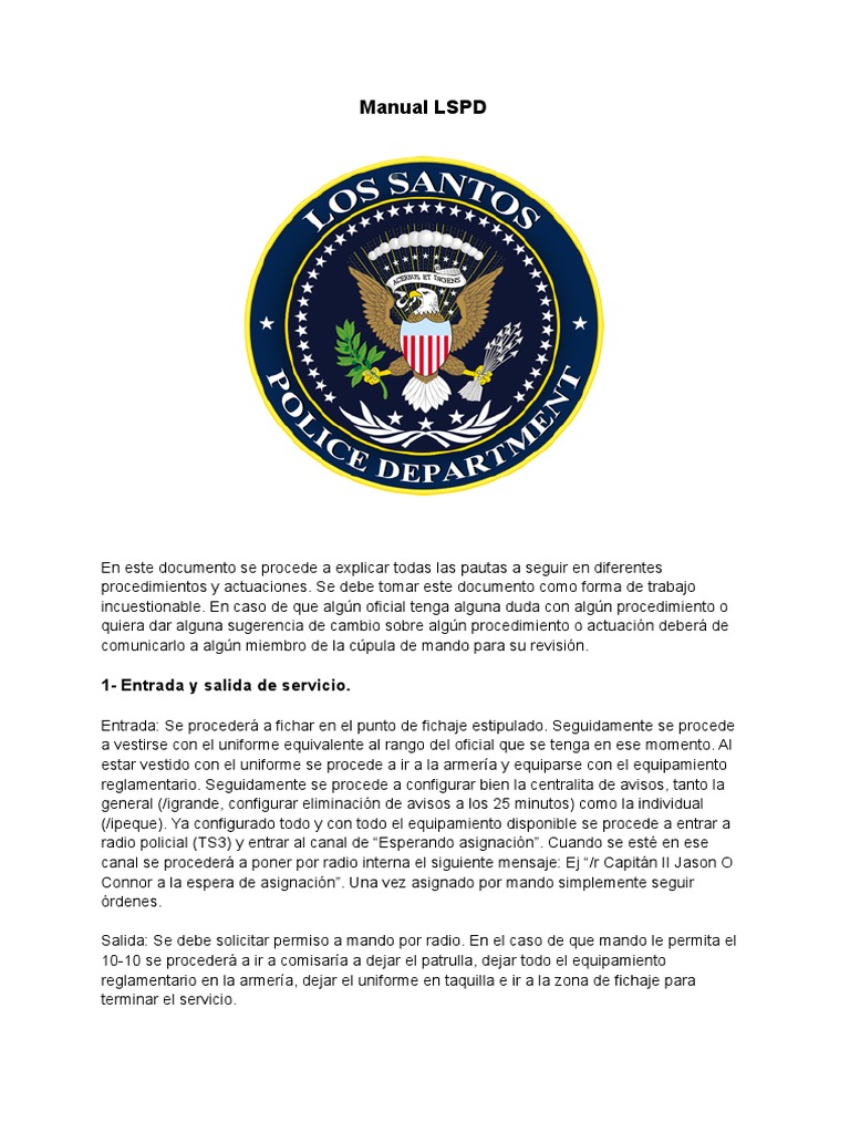 Manual de Procedimientos LSPD | PDF | Negocios