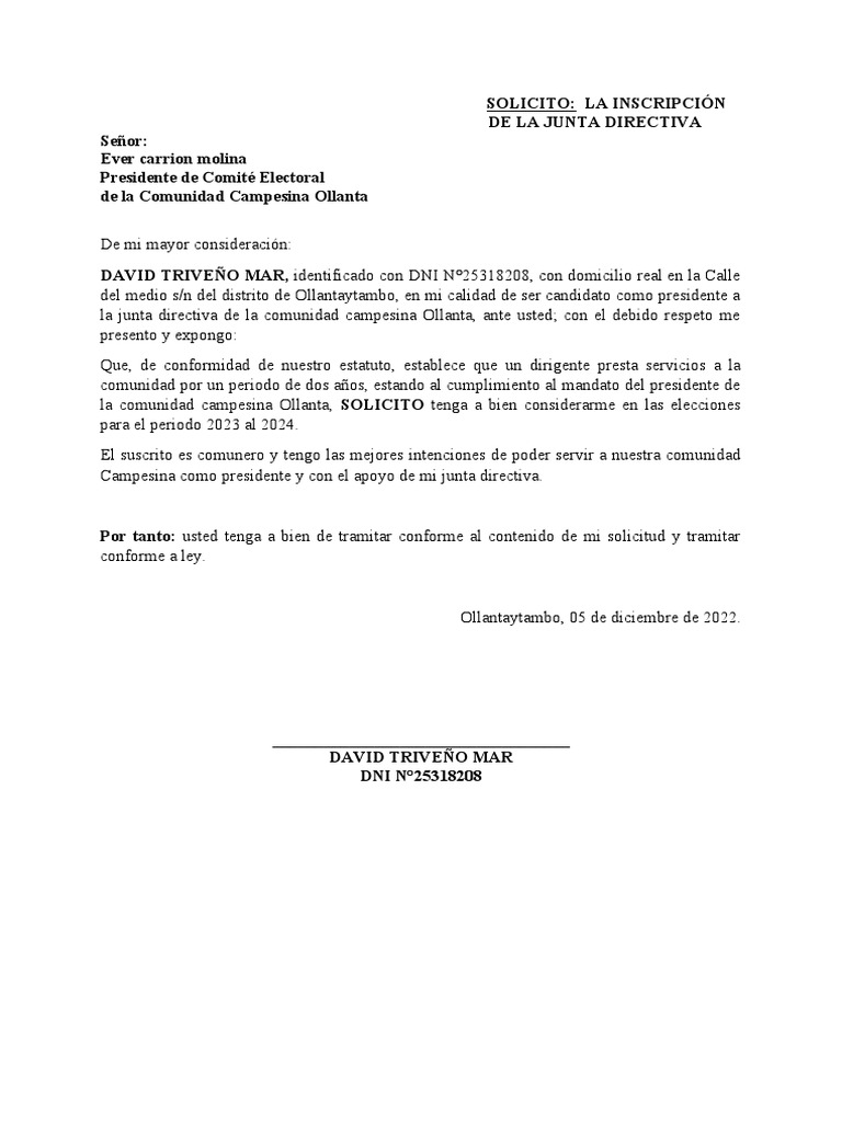 SOLICITO | PDF | Gobierno