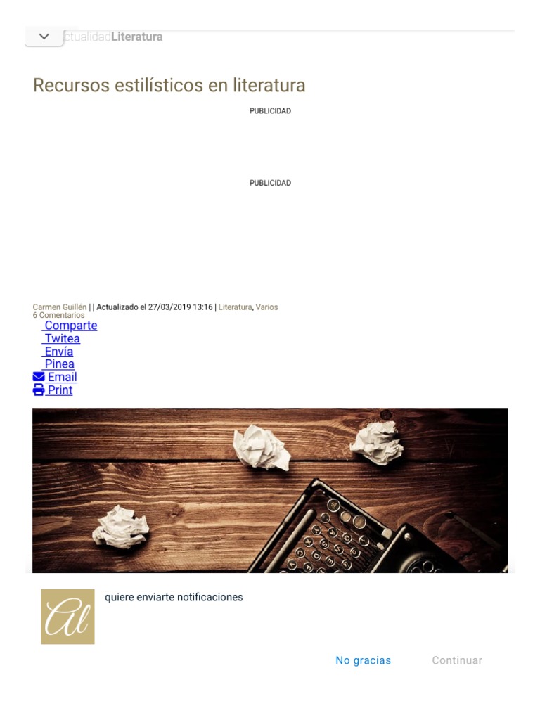 Recursos Estilísticos en Literatura | PDF | Metáfora | Lingüística