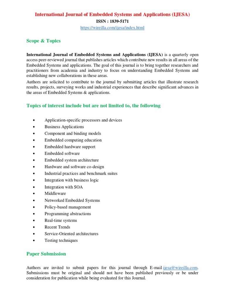 IJESA CFP | PDF
