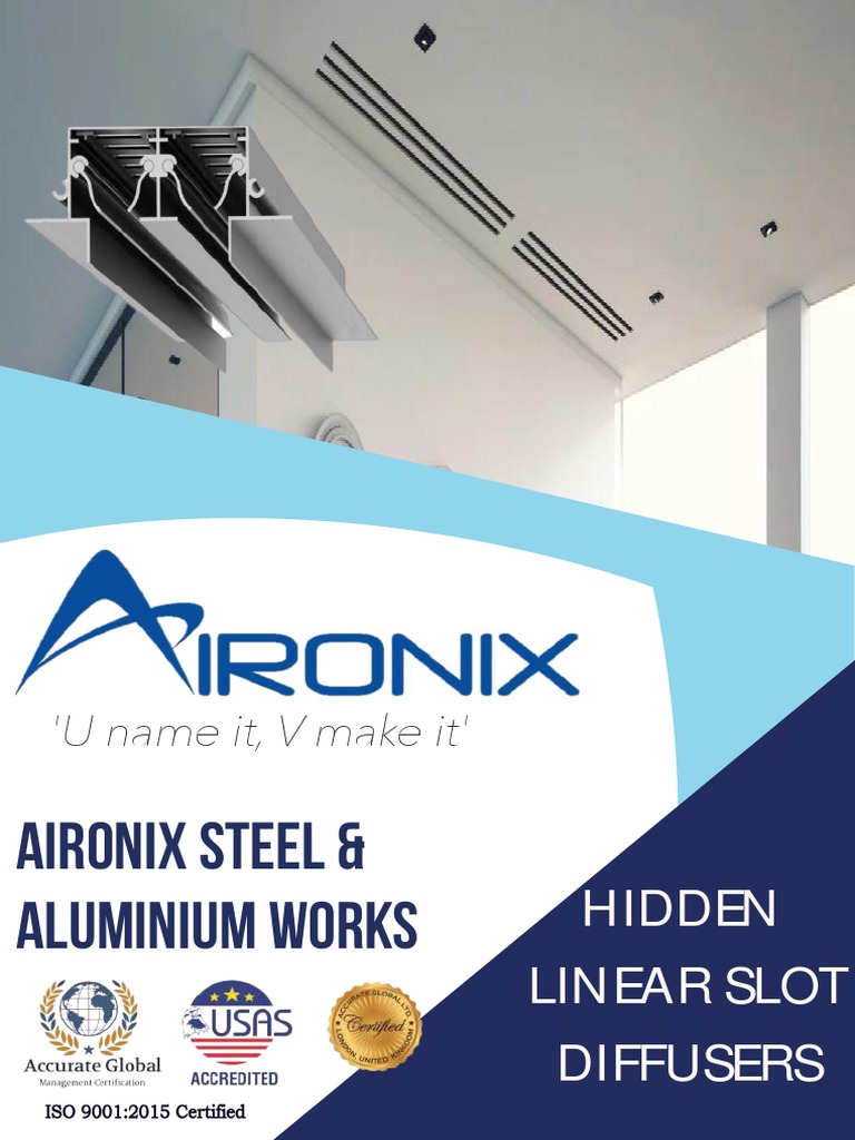Aironix Hidden Linear Slot Diffusers | PDF | Building Engineering | Civil Engineering
