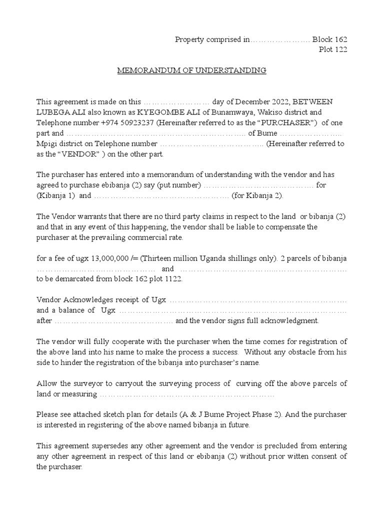 Land Sale Agreement. | PDF | Private Law | Civil Law (Common Law)