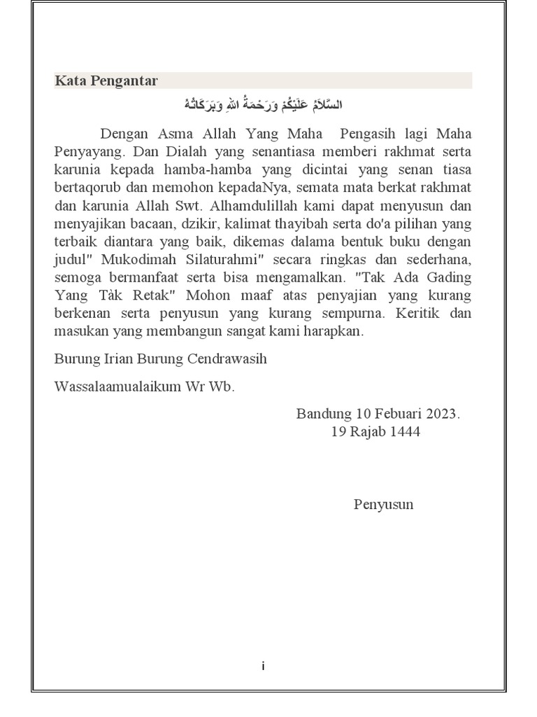 Mukadimah Silaturahim | PDF