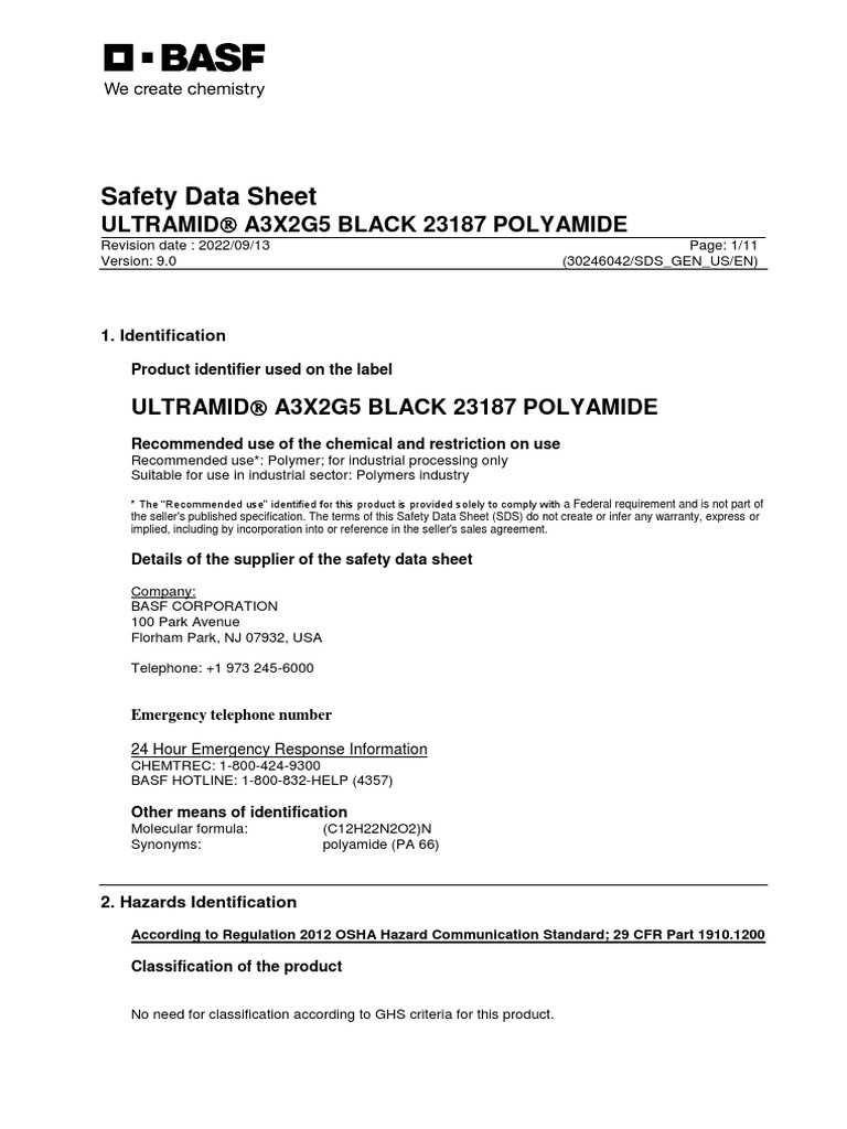 ULT.A3X2G5+BK23187-A 000000000030246042 SDS GEN US en 9-0 | PDF | Toxicity | Carcinogen
