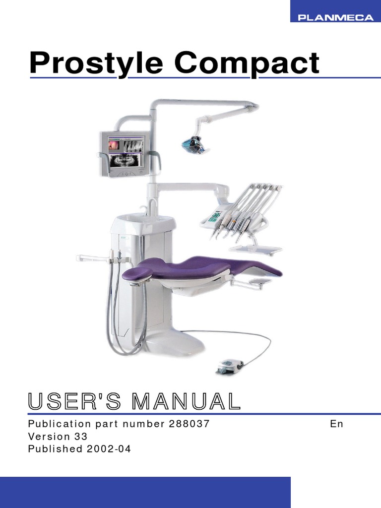 PLANMECA PROSTYLE COMPACT Manual de Utilizador | PDF | Manufactured Goods